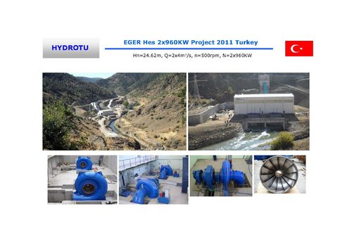 EGER HES 2X960KW HYDROPOWER PLANT, TURKEY