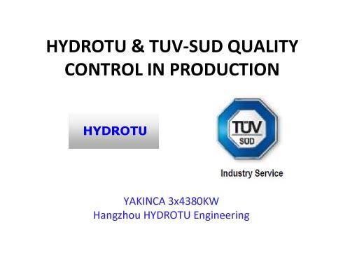 China Hangzhou Hydrotu Engineering Co.,Ltd. quality control